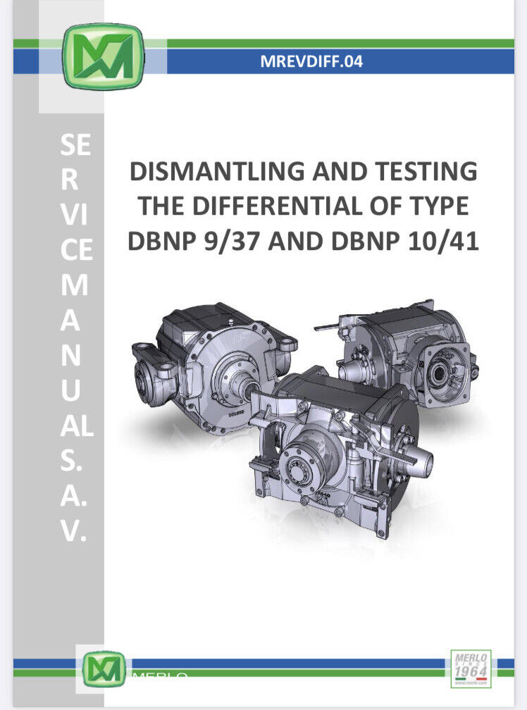 Merlo TeleHandler Front Axle Differential DBNP 9/37 & DBNP 10/41 Repair ...